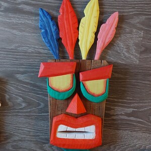 Aku Aku & Uka Uka Masks, Crash Bandicoot Tiki Masks, Handcrafted From ...