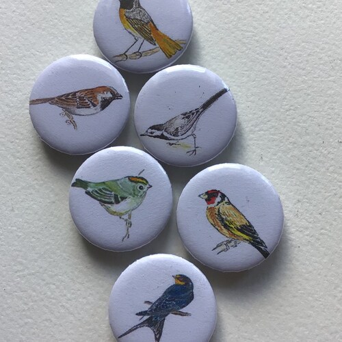 Woodland Bird Fridge Magnets Set of 4 - Etsy