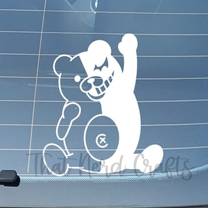 Waving Monokuma Danganronpa Anime Car Decal Peeker - Etsy