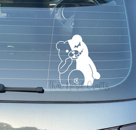 Curious Monokuma Danganronpa Anime Car Decal Peeker - Etsy