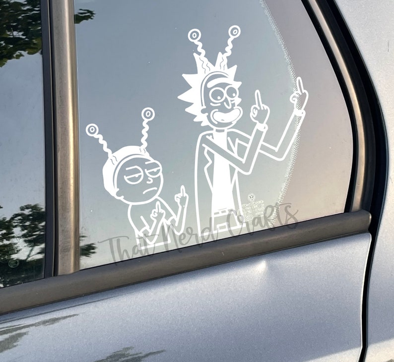 Rick and Morty - Peace Among Worlds - Anime Car Decal Peeker - Etsy