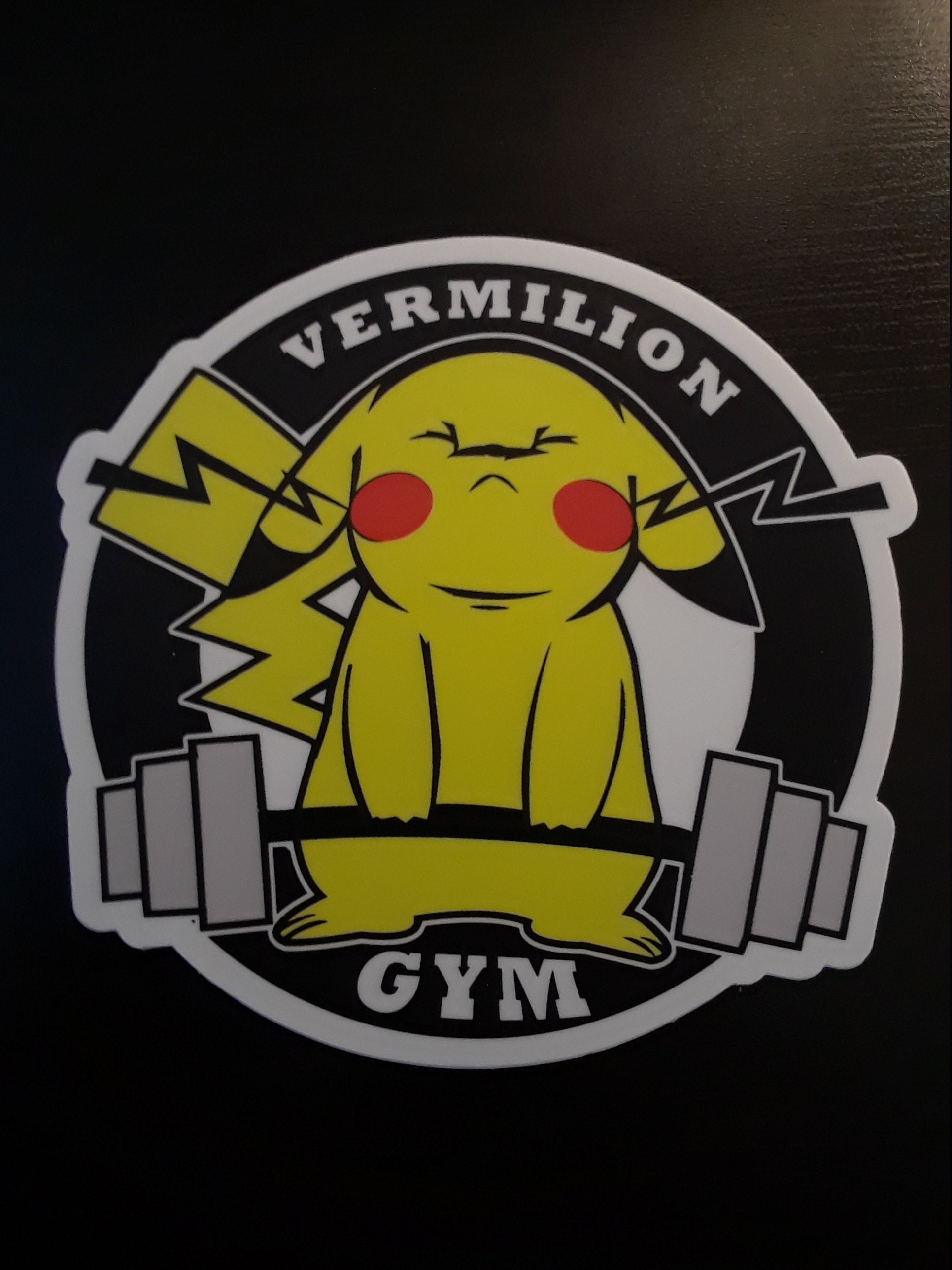 Pikachu Gym Sticker | Etsy