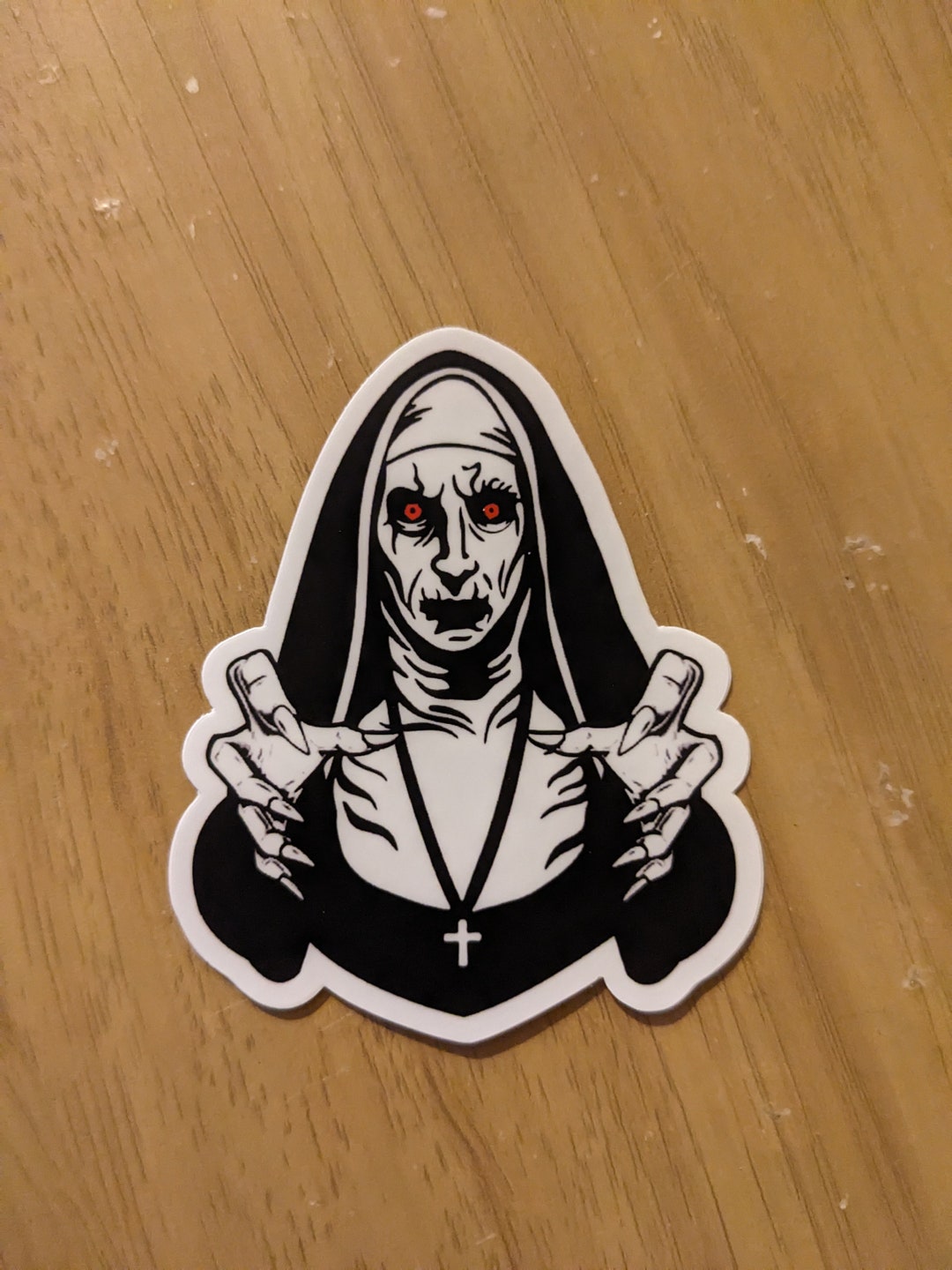 The Nun Vinyl Sticker - Etsy