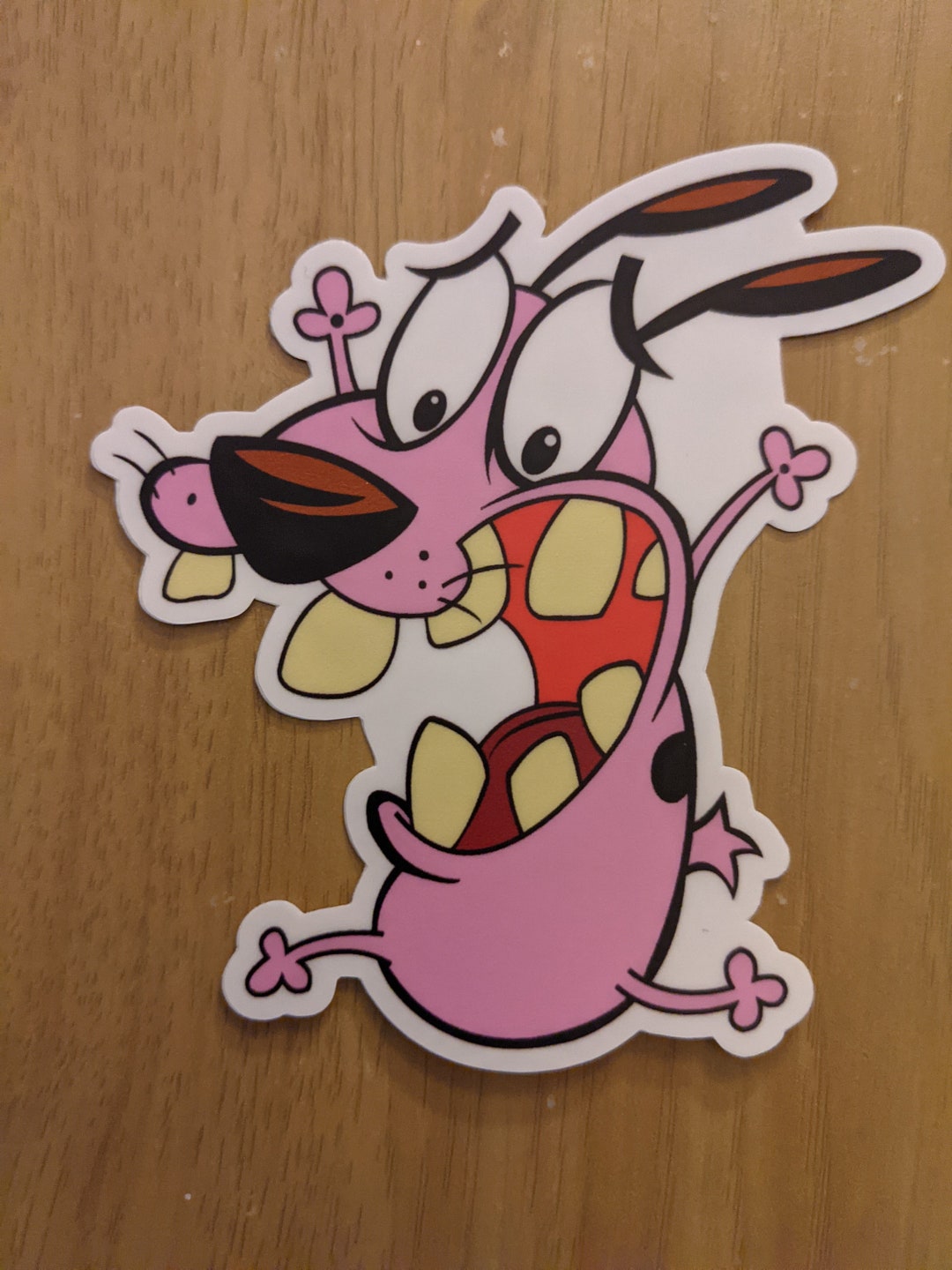 Courage the Cowardly Dog Vinyl Sticker - Etsy
