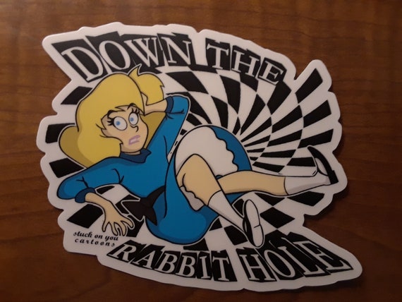 Down the Rabbit Hole vinyl sticker | Etsy