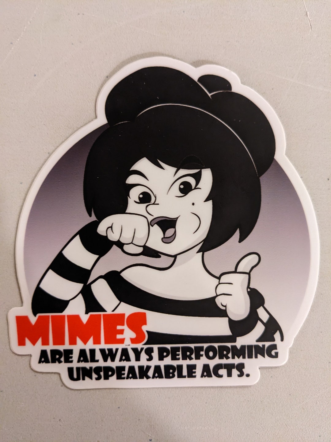 Cute Mime Sticker - Etsy