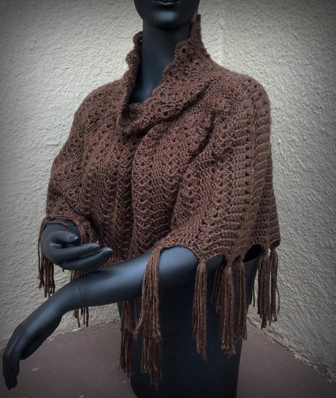 Fringe Shell Crochet Poncho Pattern - Etsy