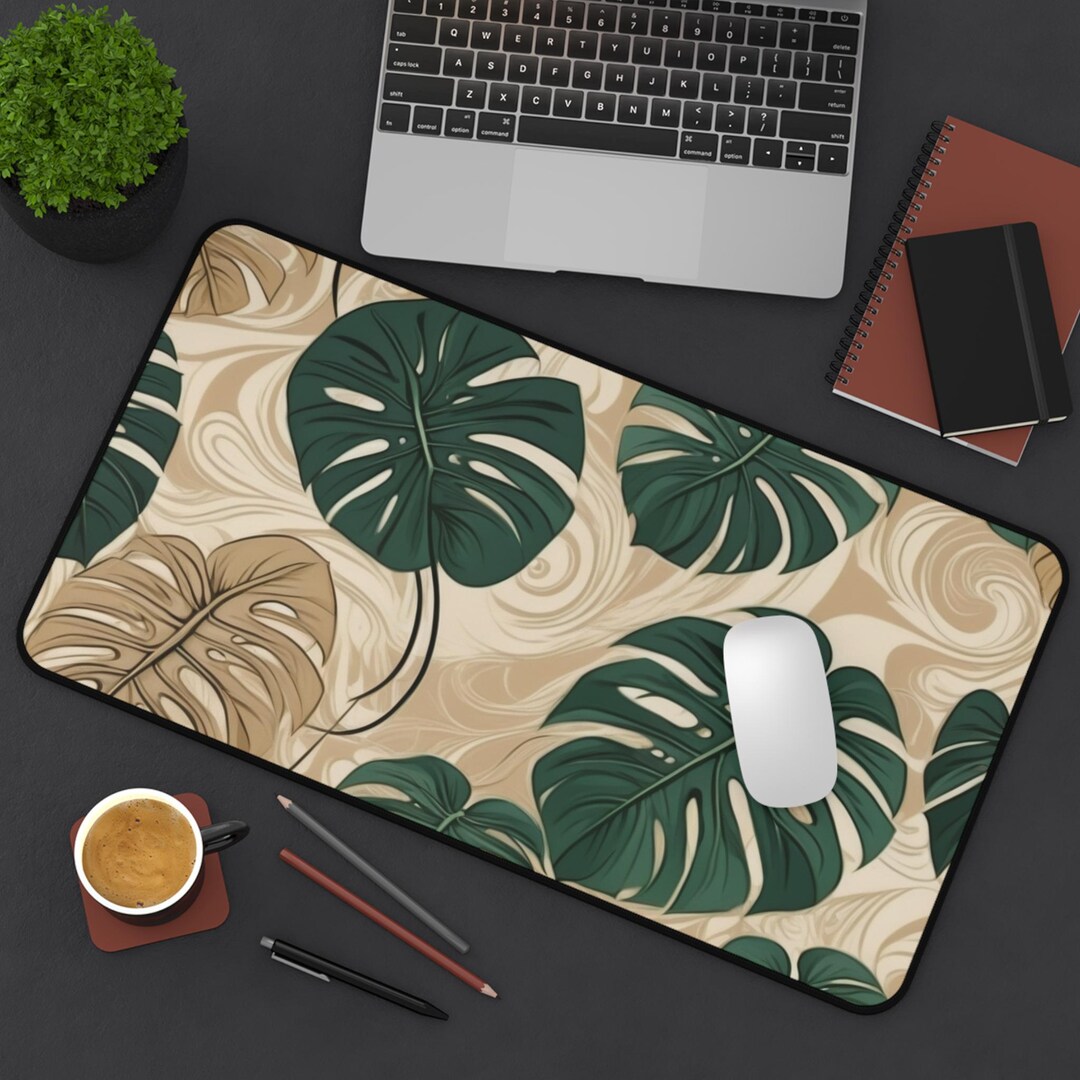 Monstera Desk Mat Aesthetic Mouse Pad - Etsy