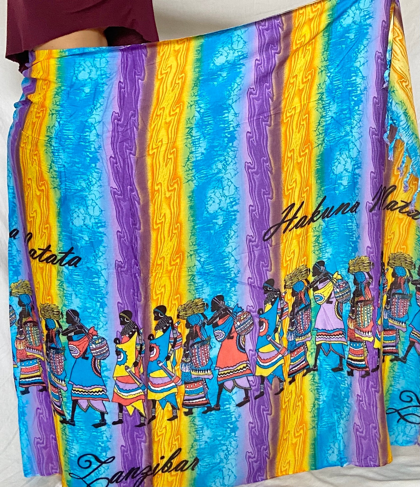 African Sarong Wrap-around Cover-up Rainbow Masai - Etsy