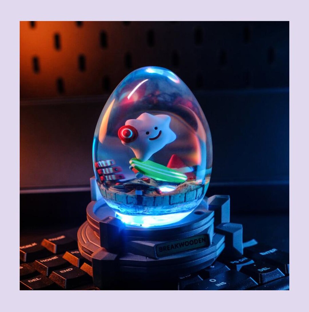 POKEMON DITTO Resin Lamp Egg, Custom Epoxy Resin Art, Handcrafted Eggs ...