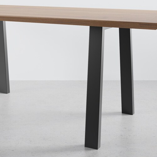 Metal Dining Table Legs set of 2. Black Steel Table Legs. - Etsy