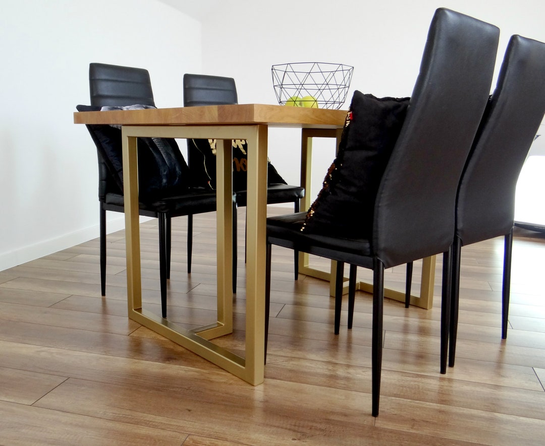 Metal Dining Table Legs 28x28" (set of 2). Modern Steel Table Legs for ...