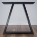 Metal Dining Table Legs set of 2 Triangle-shape. Modern Steel Table ...