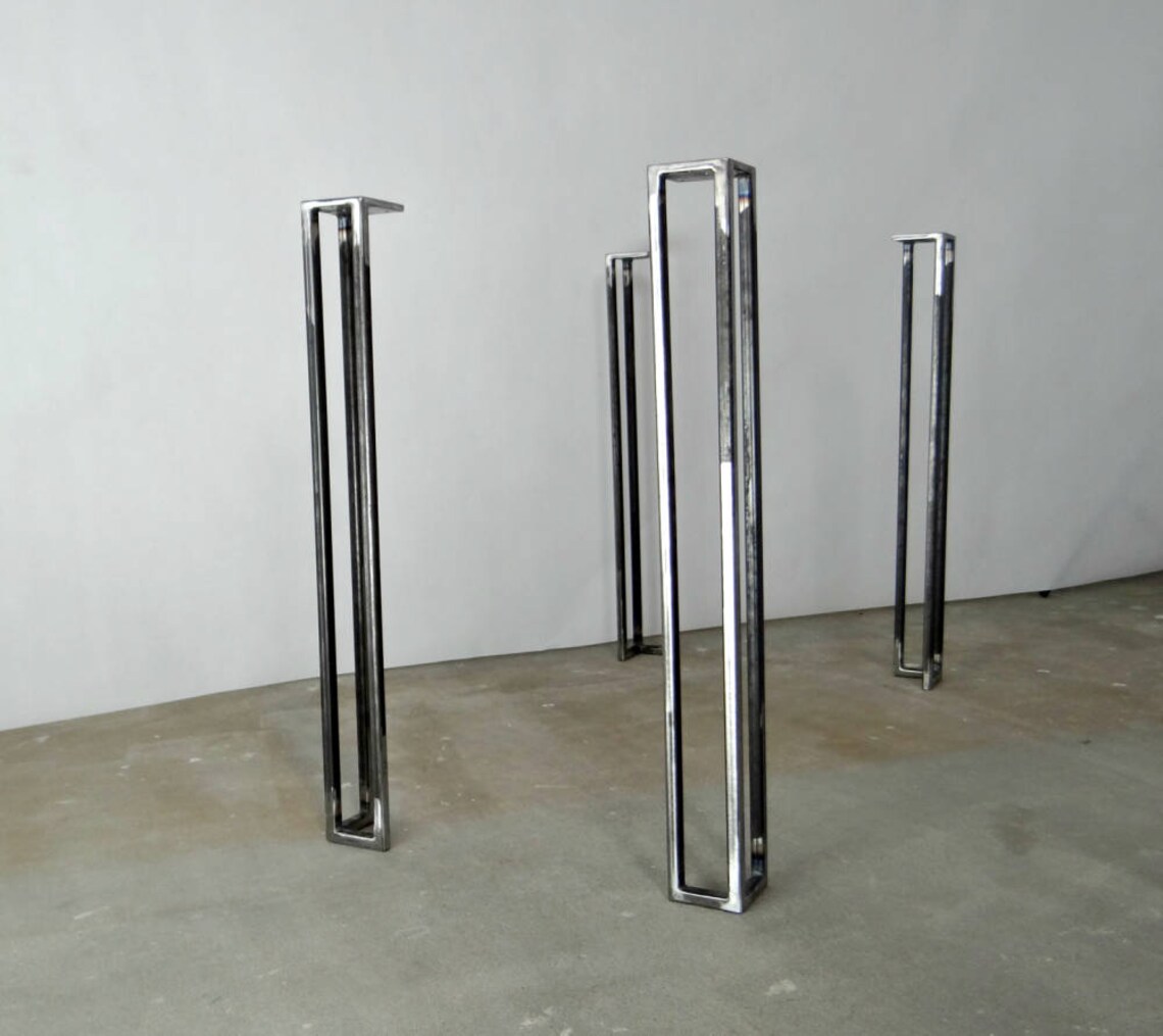 Metal Dining Table Legs set of 4 Legs. Square Hairpin Steel - Etsy