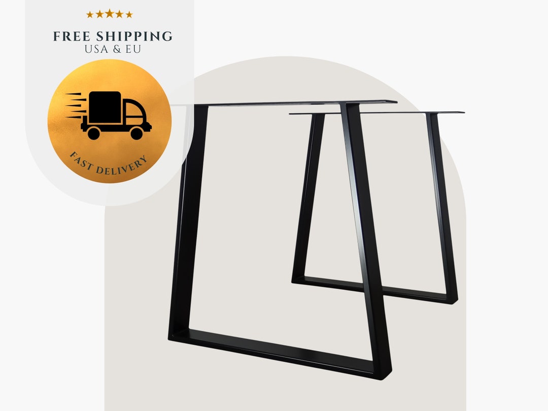 Metal Dining Table Legs (set of 2). Steel Kitchen Table Legs. Table ...