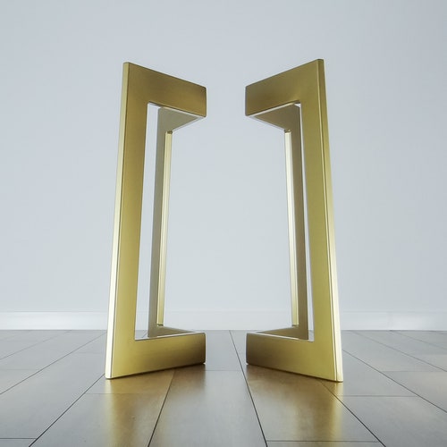 Golden Table Legs Steel Table Legs set of 2 Dining Table - Etsy