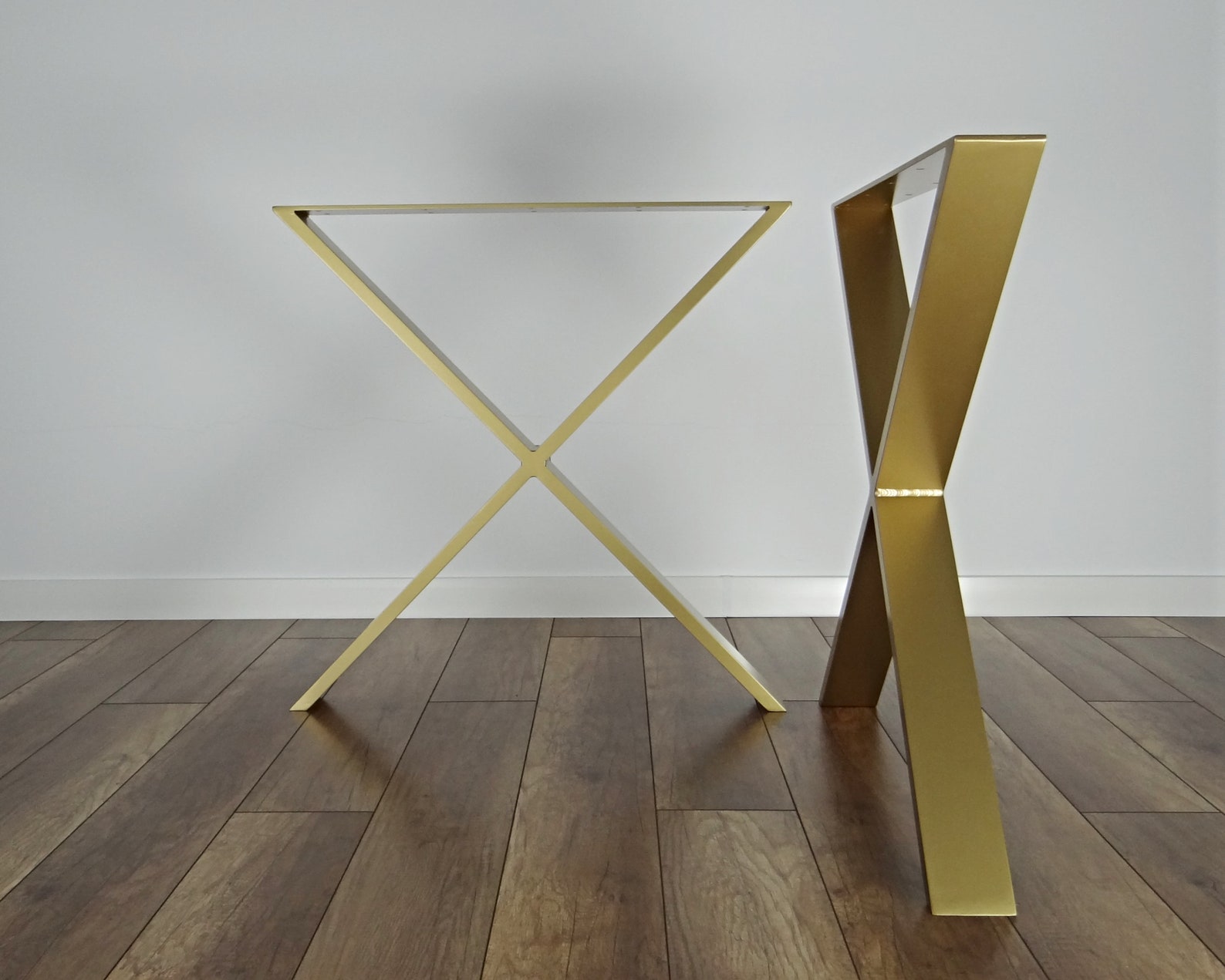 Metal Dining Table Legs set of 2. Industrial Kitchen Steel - Etsy