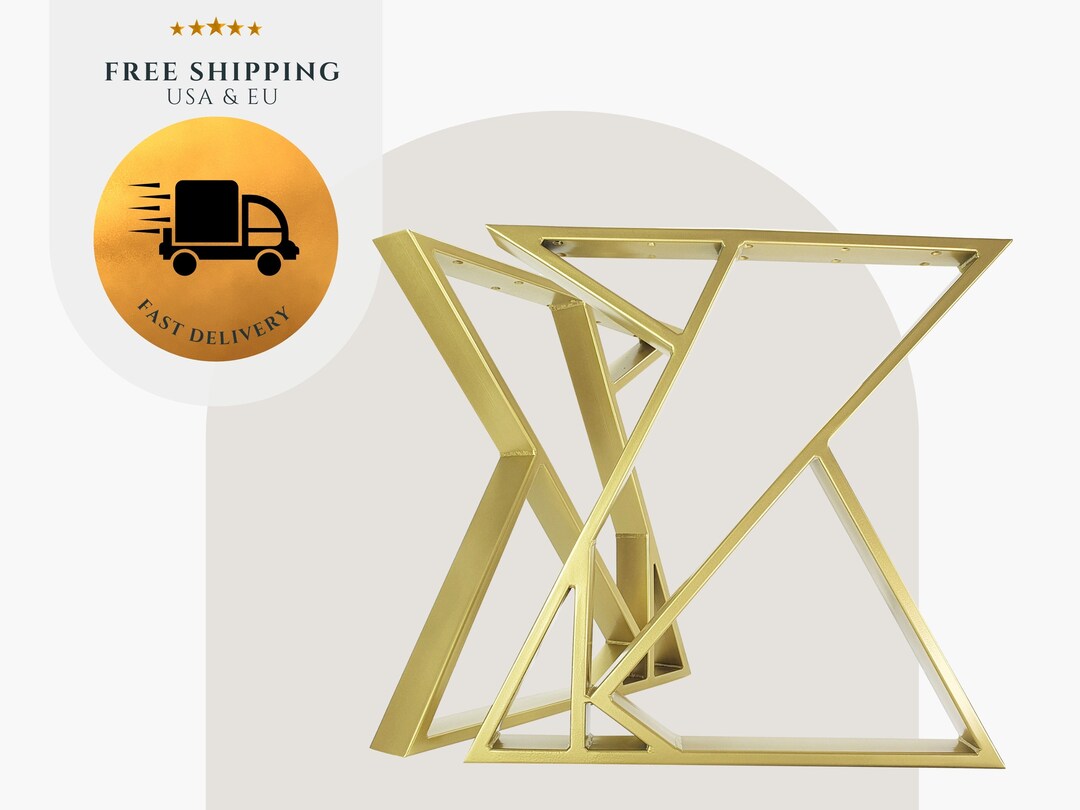 Modern Metal Table Legs. Strong Steel Dining Table Base. Industrial ...