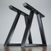 Metal Dining Table Legs set of 2 Triangle-shape. Modern Steel Table ...