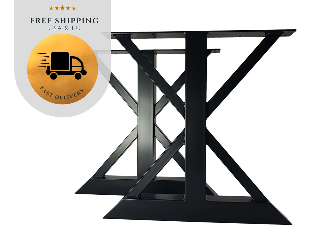 WIDE Farm House Table Legs 28" Tall X-shape. Dining Table Legs for Wide ...