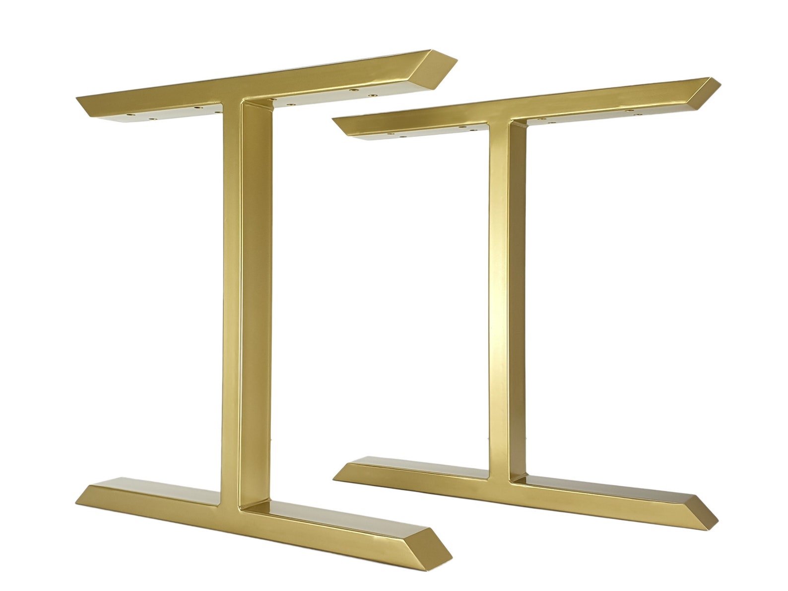 Metal Dining Table Legs set of 2. Gold Steel Table Legs. - Etsy