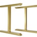 Metal Dining Table Legs set of 2. Gold Steel Table Legs. Kitchen Table ...