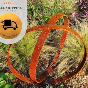 Rusty Metal Garden Sculpture I Outdoor Sculpture Art for Garden I ...