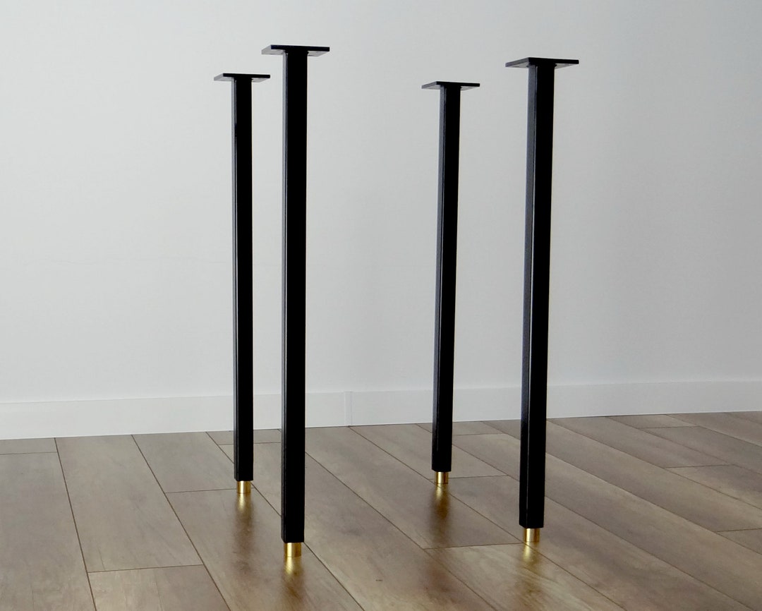 Metal Dining Table Legs for Small Tables 28" High. Brass Endings ...