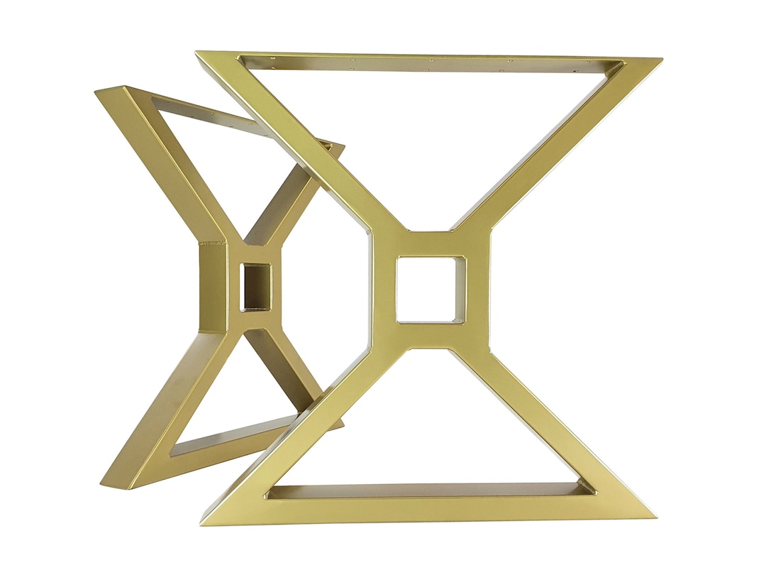 WIDE Farm House Metal Dining Table Legs 28" Tall. Steel Table Legs for ...