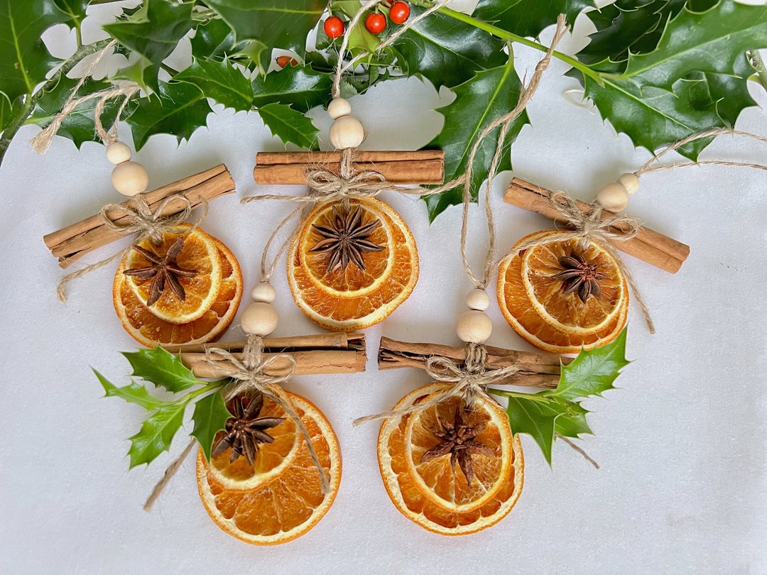 Dried Orange, Cinnamon, Star Anise Tree Decorationsrustic Christmas ...