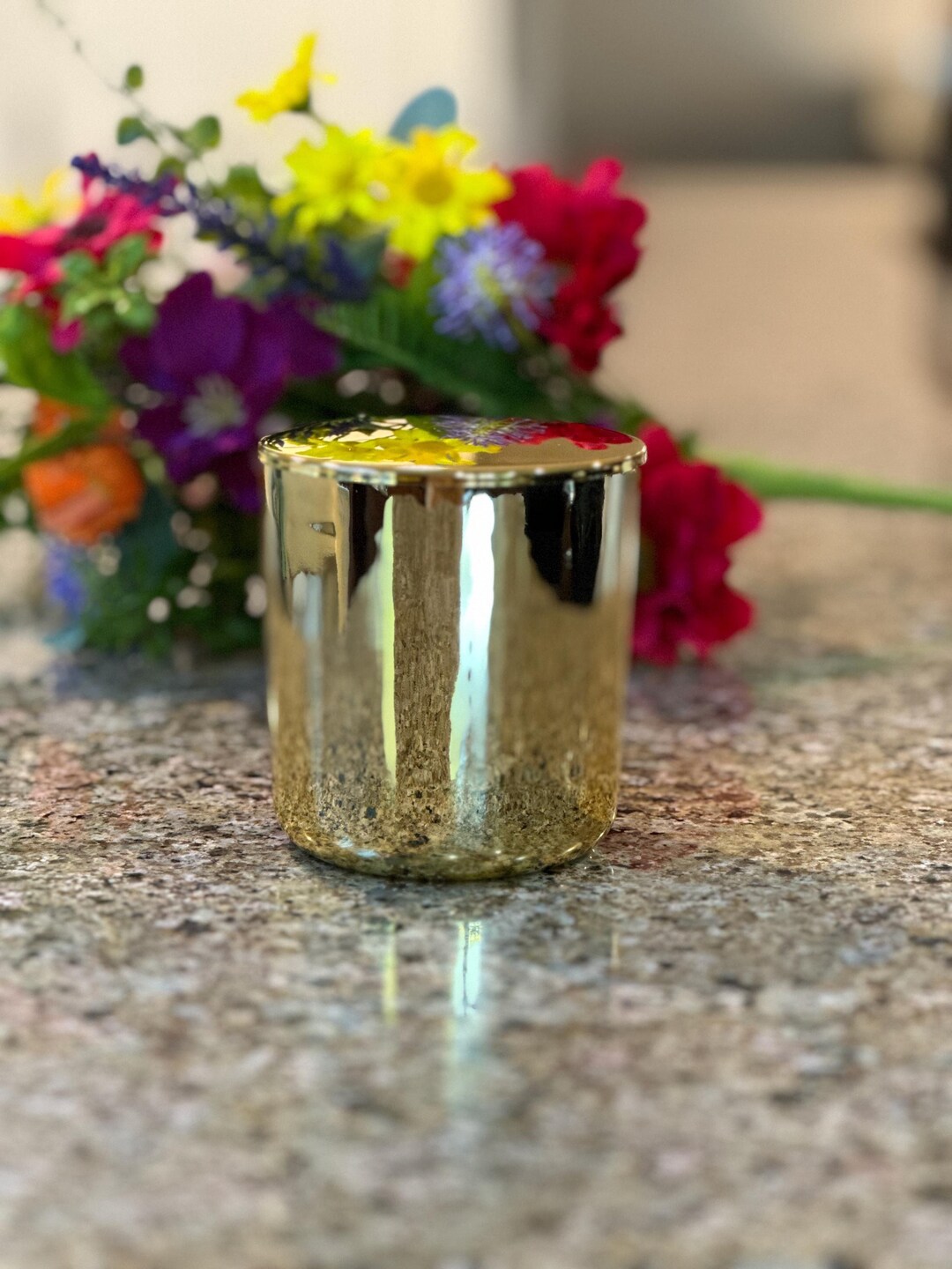8 Oz Gold Candle With Gold Lid | 40+ Hours Burn Time, Luxury ...