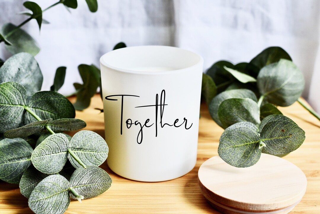 Rustic Farmhouse Candle - "together" Message Candle | Ideal Gift, 14 Oz ...