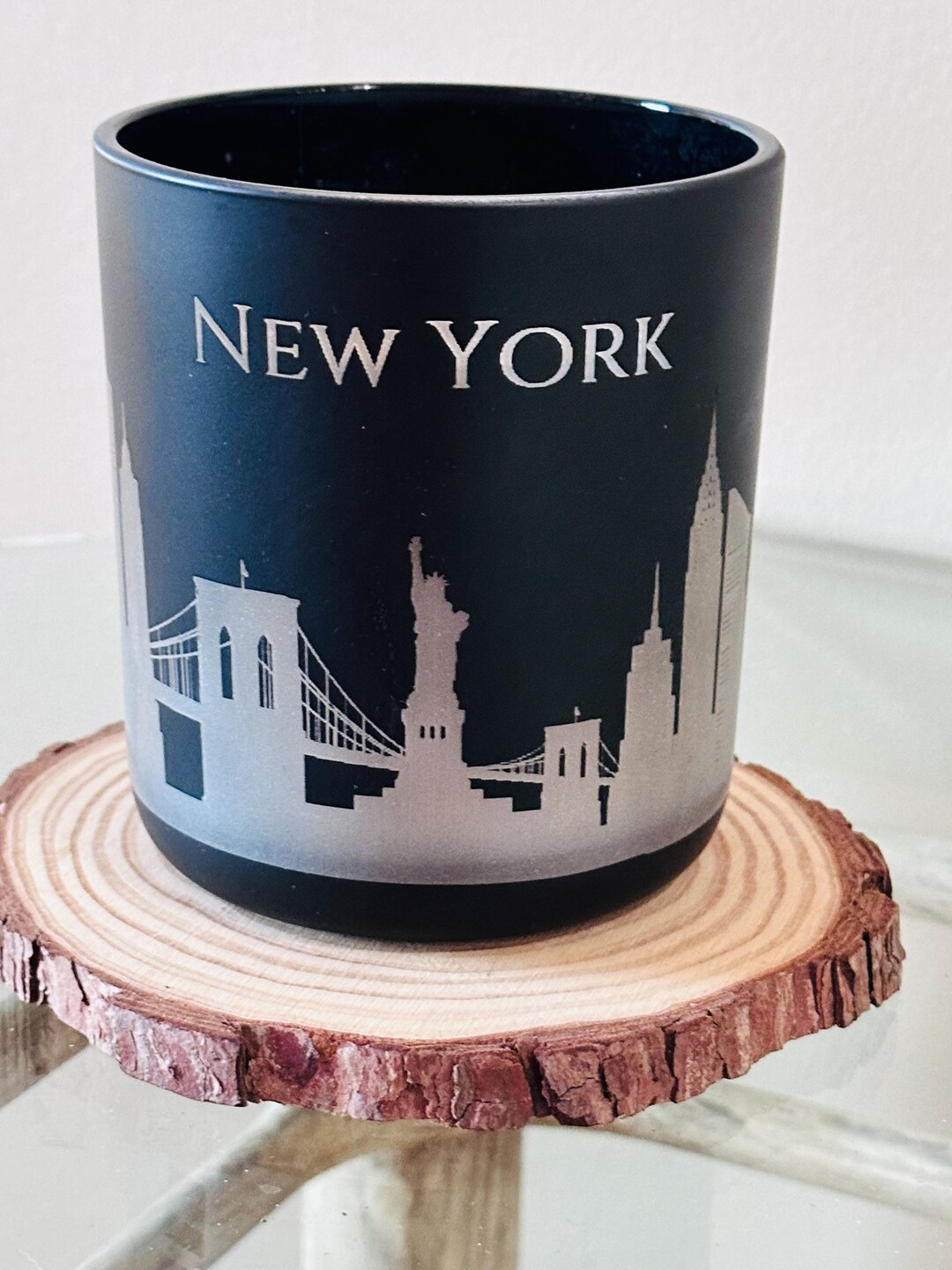 New York Skyline Candle – Custom Engraved Candle Lid, 14oz, Hotel ...