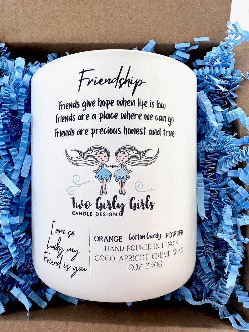 Friendship Scented Candle Gift I Feel so Lucky My Friend is You Best ...