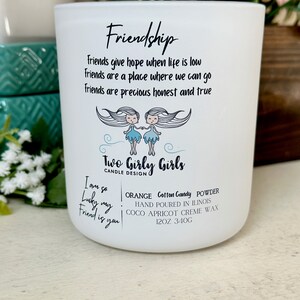 Friendship Scented Candle Gift I Feel so Lucky My Friend is You Best ...