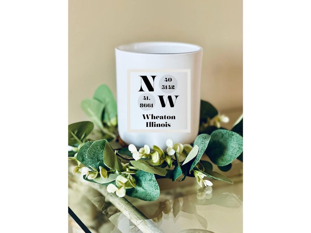 Wheaton Candle – Engraved Lid With City Coordinates | 8oz, 14oz, 24oz ...