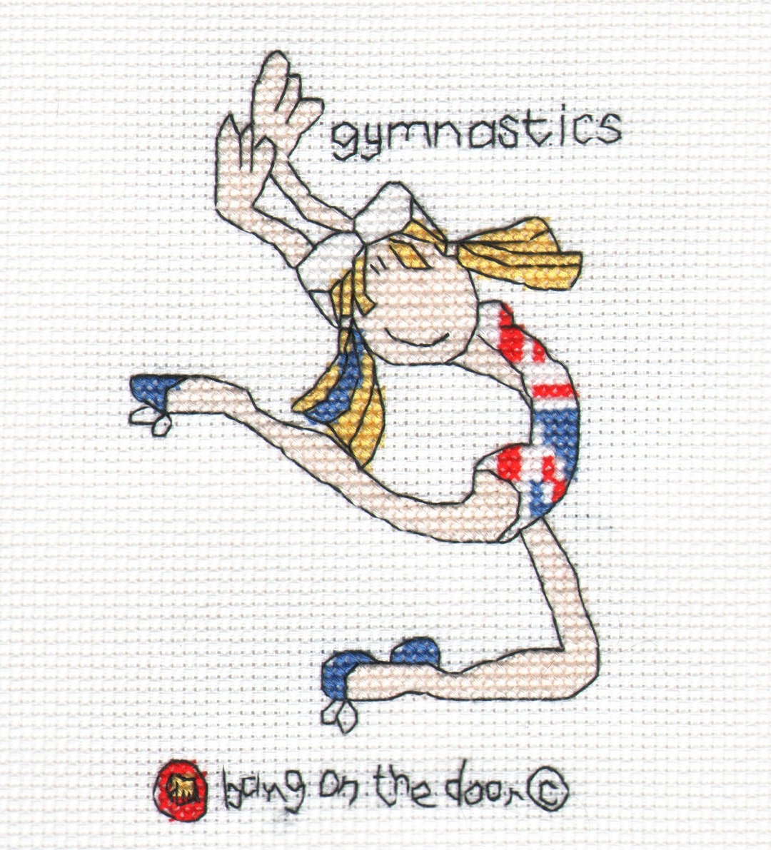 Bang on the Door - Mini Gymnastics Jumping Cross Stitch Kit - Etsy