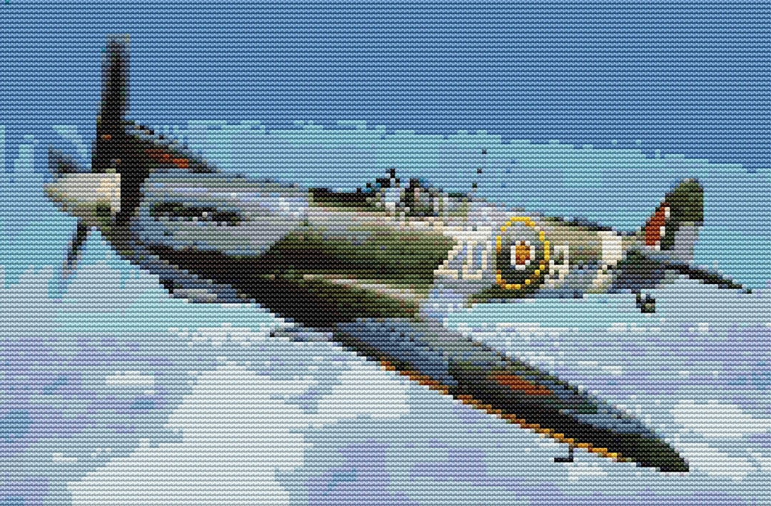 Spitfire ZD-B Cross Stitch Chart - Etsy