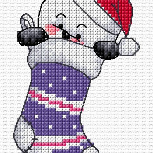 Cross Stitch Christmas Stocking Chart - Etsy UK