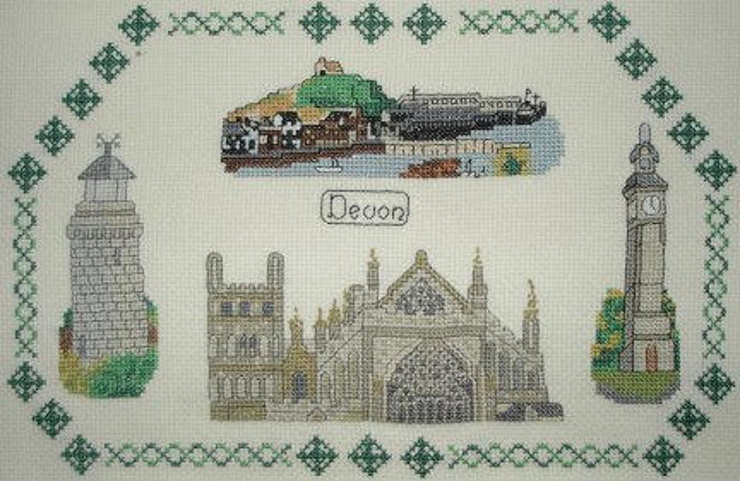 Devon Map Cross Stitch Kit - Etsy