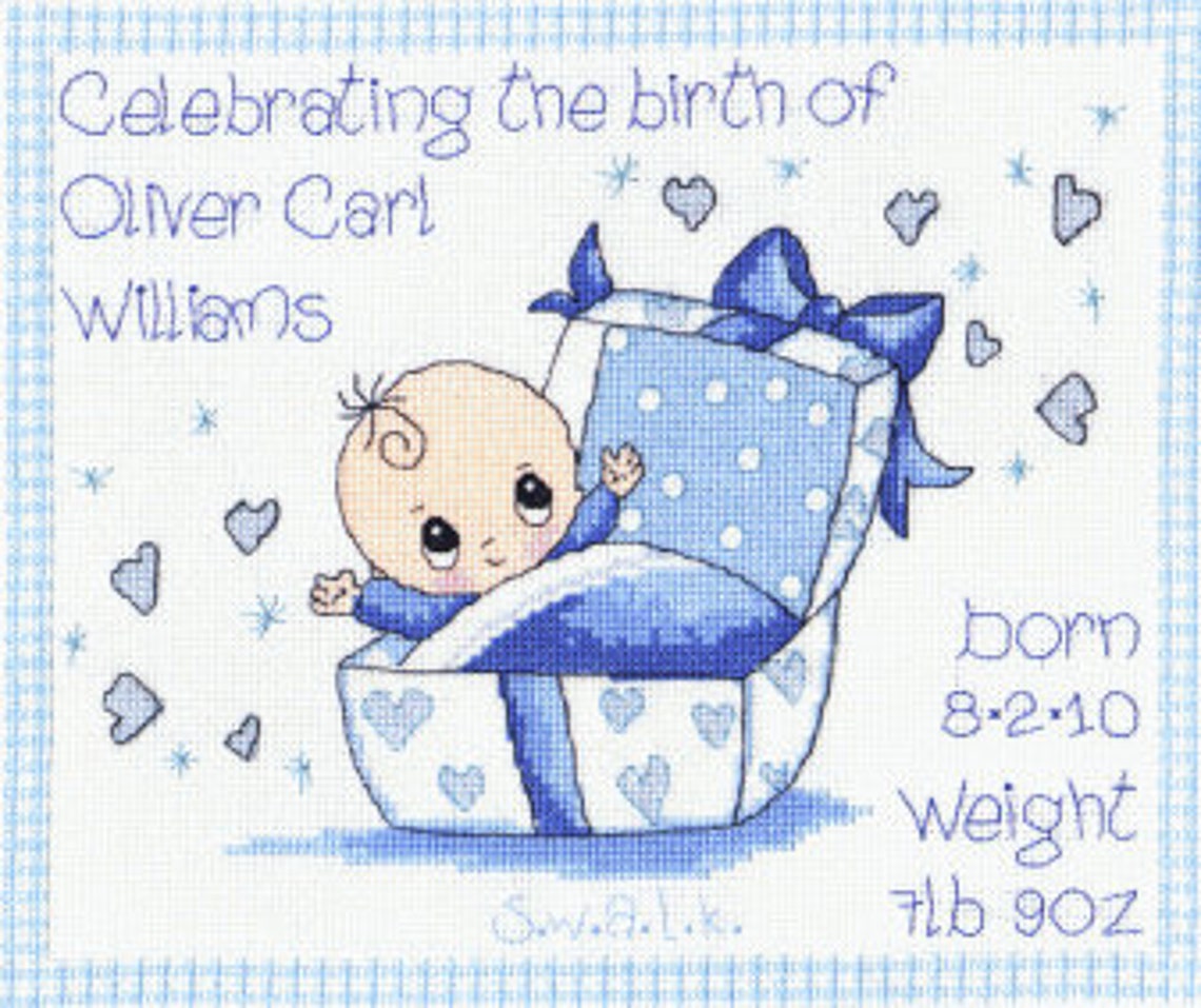 SWALK - Baby Boy Cross Stitch Chart - Etsy