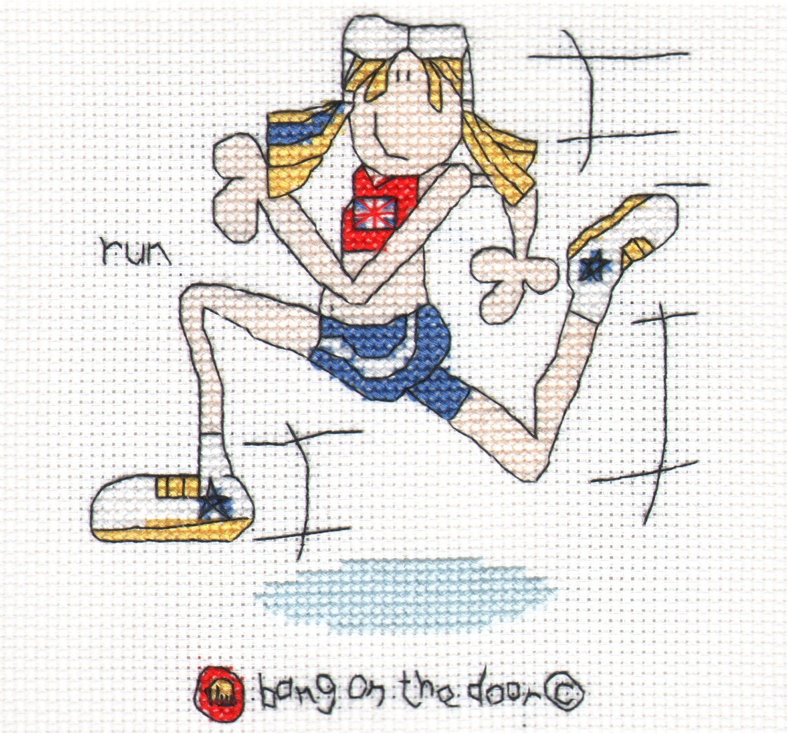 Bang on the Door - Mini Running Cross Stitch Chart - Etsy