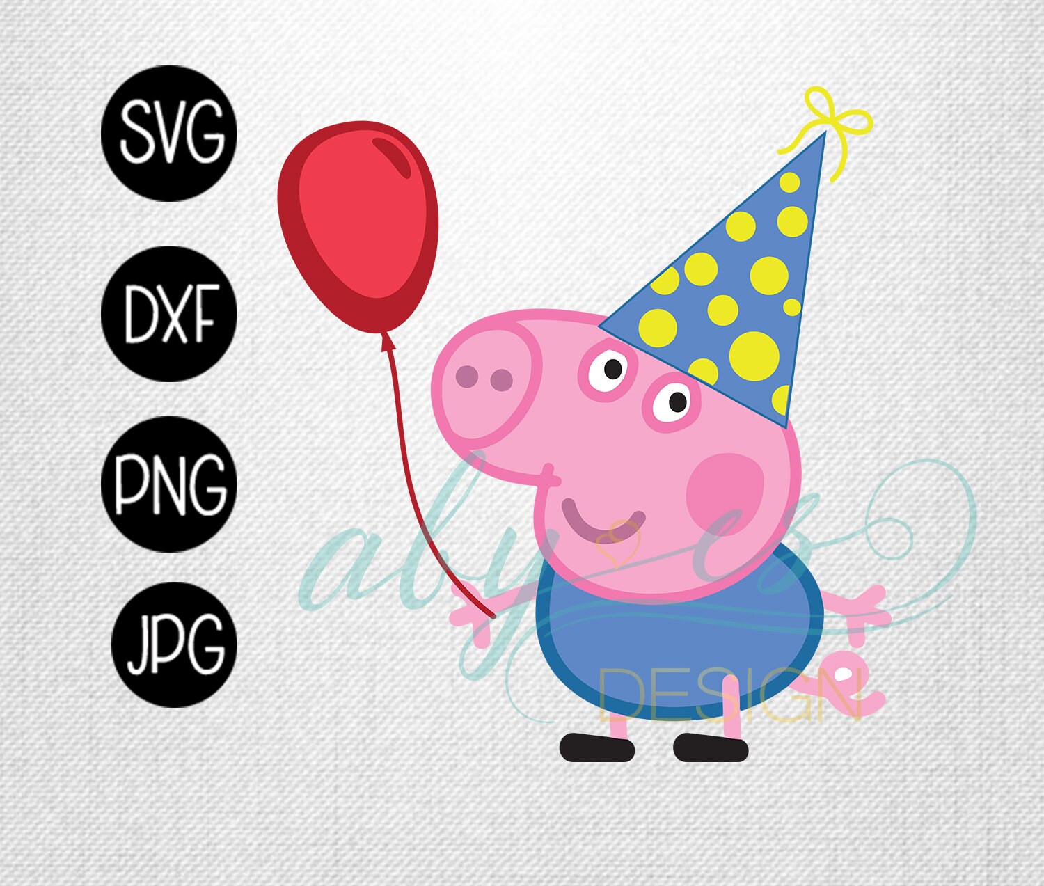 George Pig birthday hat SVG George Pig Layered Peppa Pig | Etsy
