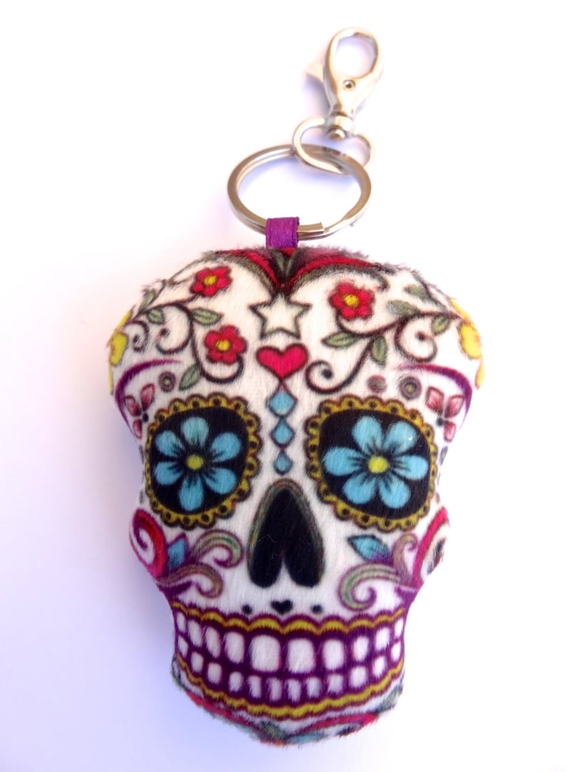 Sugar Skull (calavera) Stuffed Keychain - Etsy
