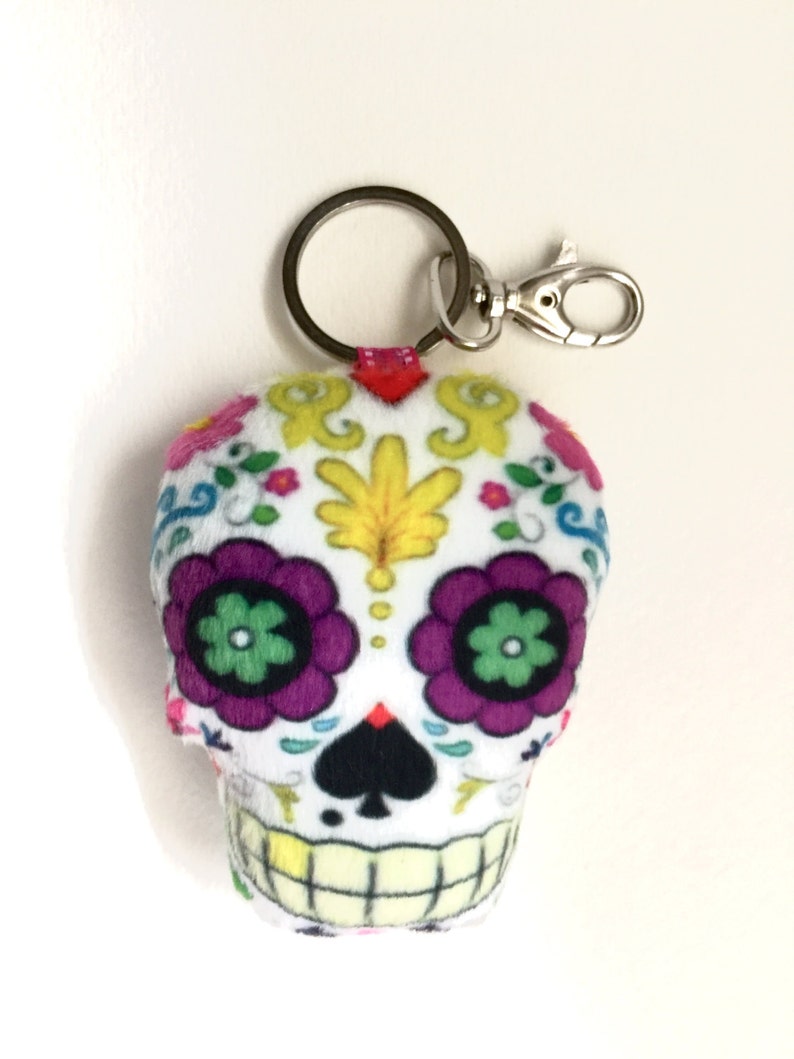 Sugar Skull Calavera Stuffed Keychain Purple/Green Eyes - Etsy Italia
