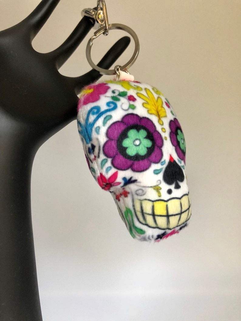 Sugar Skull Calavera Stuffed Keychain Purple/Green Eyes - Etsy Italia