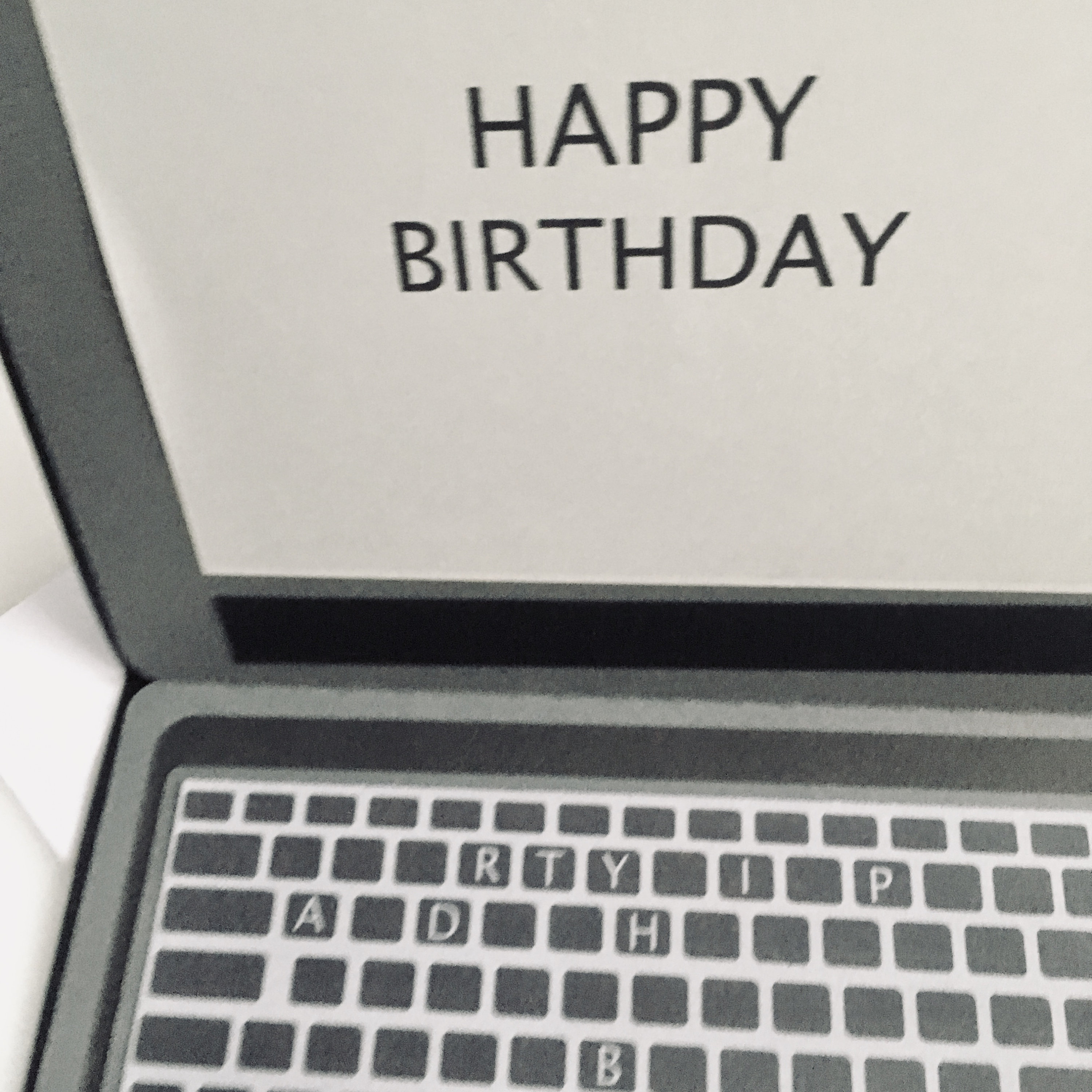 Computer birthday Christmas card Geeky birthday card Laptop | Etsy