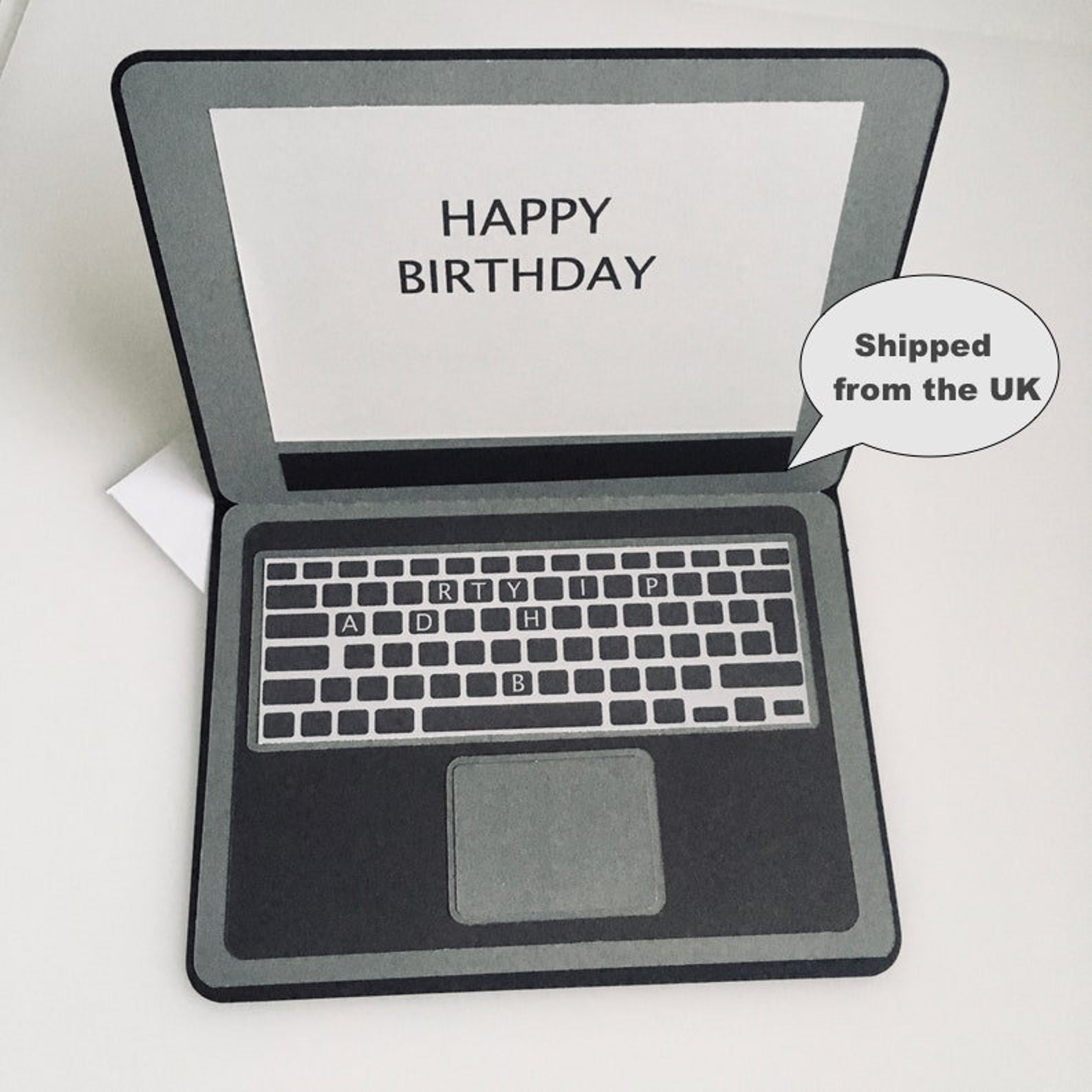 Computer Birthday Christmas Card Geeky Birthday Card Laptop - Etsy