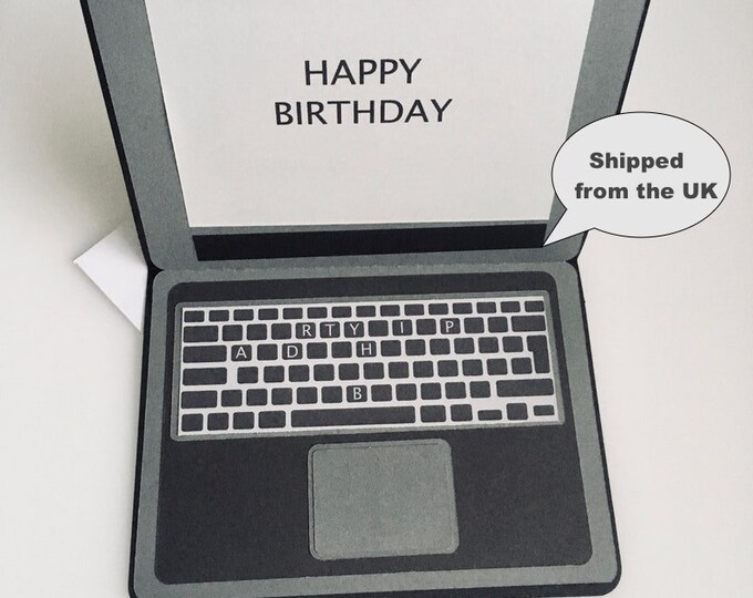SVG PDF Make Your Own DIY Greeting Card Laptop - Etsy