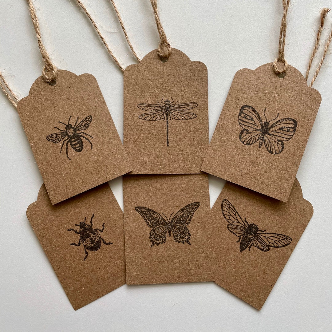 Wildlife Insect Gift Tags Vintage Style Label Tags for Gift - Etsy UK
